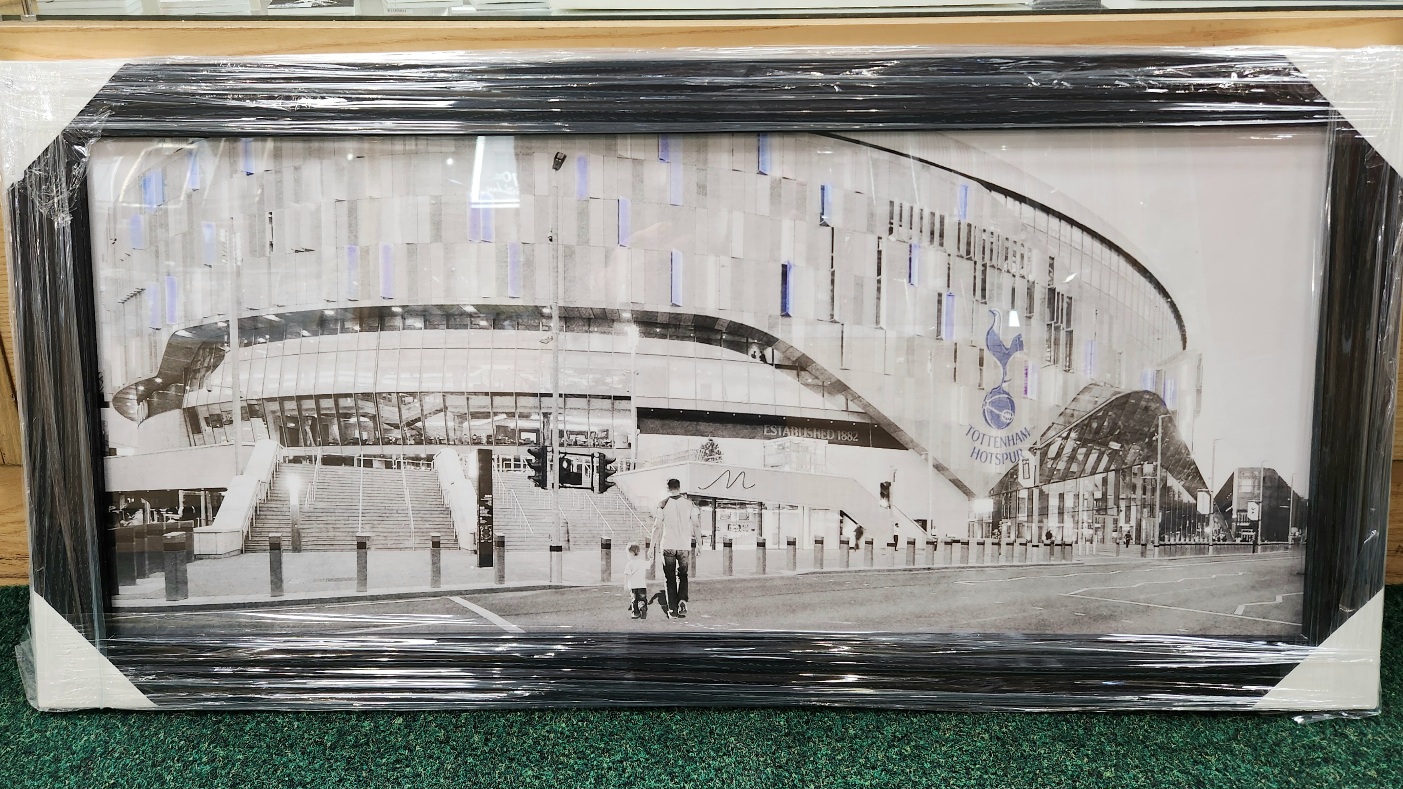 Tottenham Hotspur Stadium Wall Art in Plain Black Frame - Wotagem